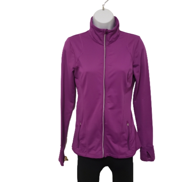 Lucy | Jackets & Coats | Lucy Zip Front Track Jacket Magenta Purple ...